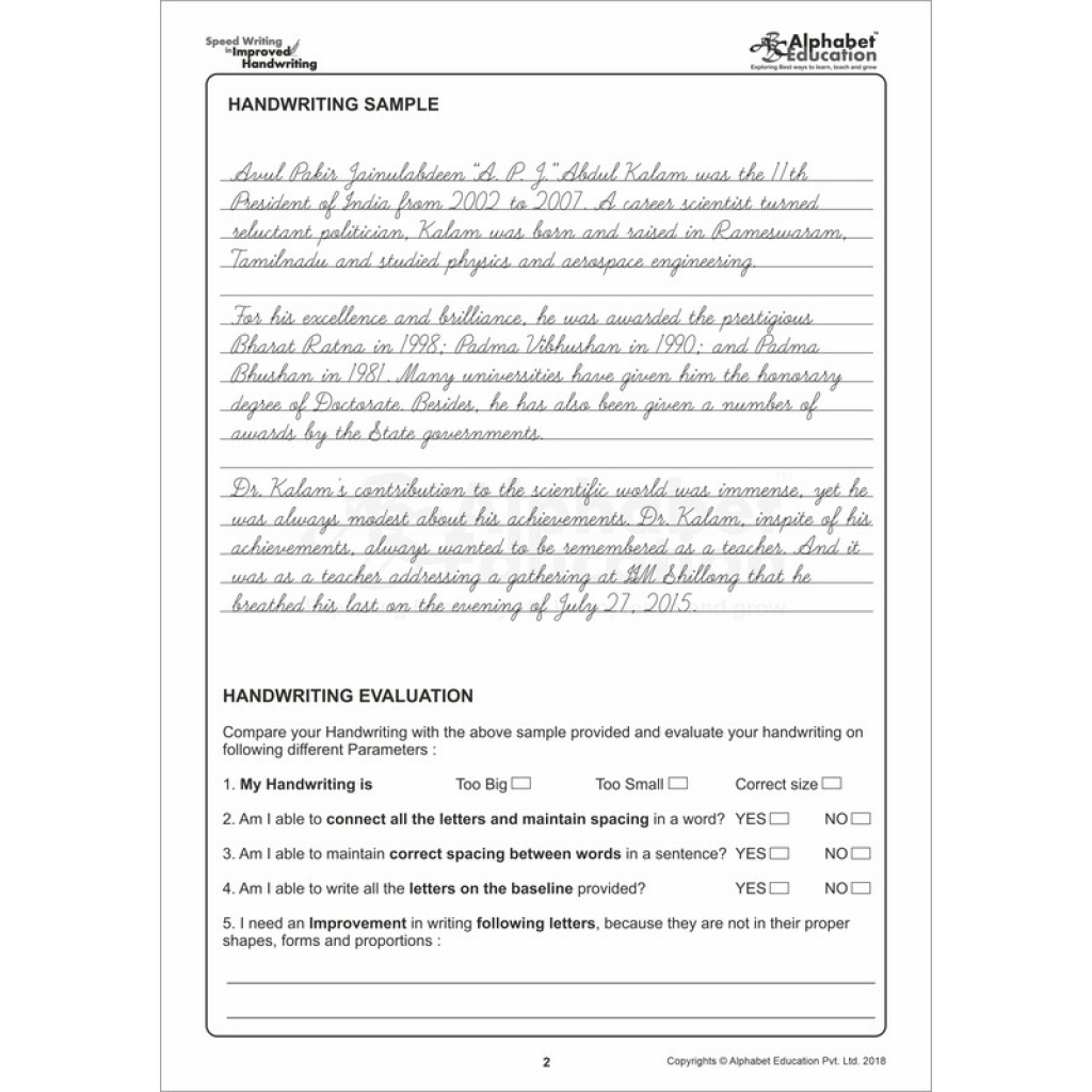 Handwriting Practice Books - Improve Your Handwriting Skills