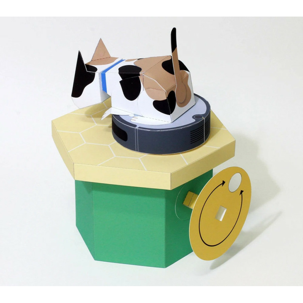 Buy Confused Kitty Paper Toy Craft Kit Karakuri Workshop