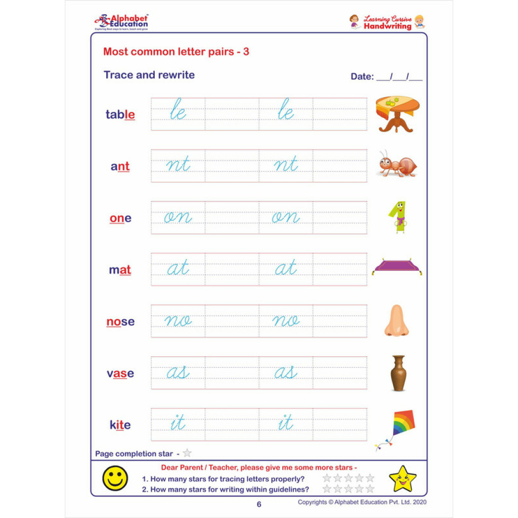 Buy Learning Cursive Handwriting Sentences Book | Alphabet Education